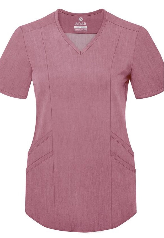 Women's Modern V-Neck Scrub Top ( Heather ) – iSOM SCRUBS